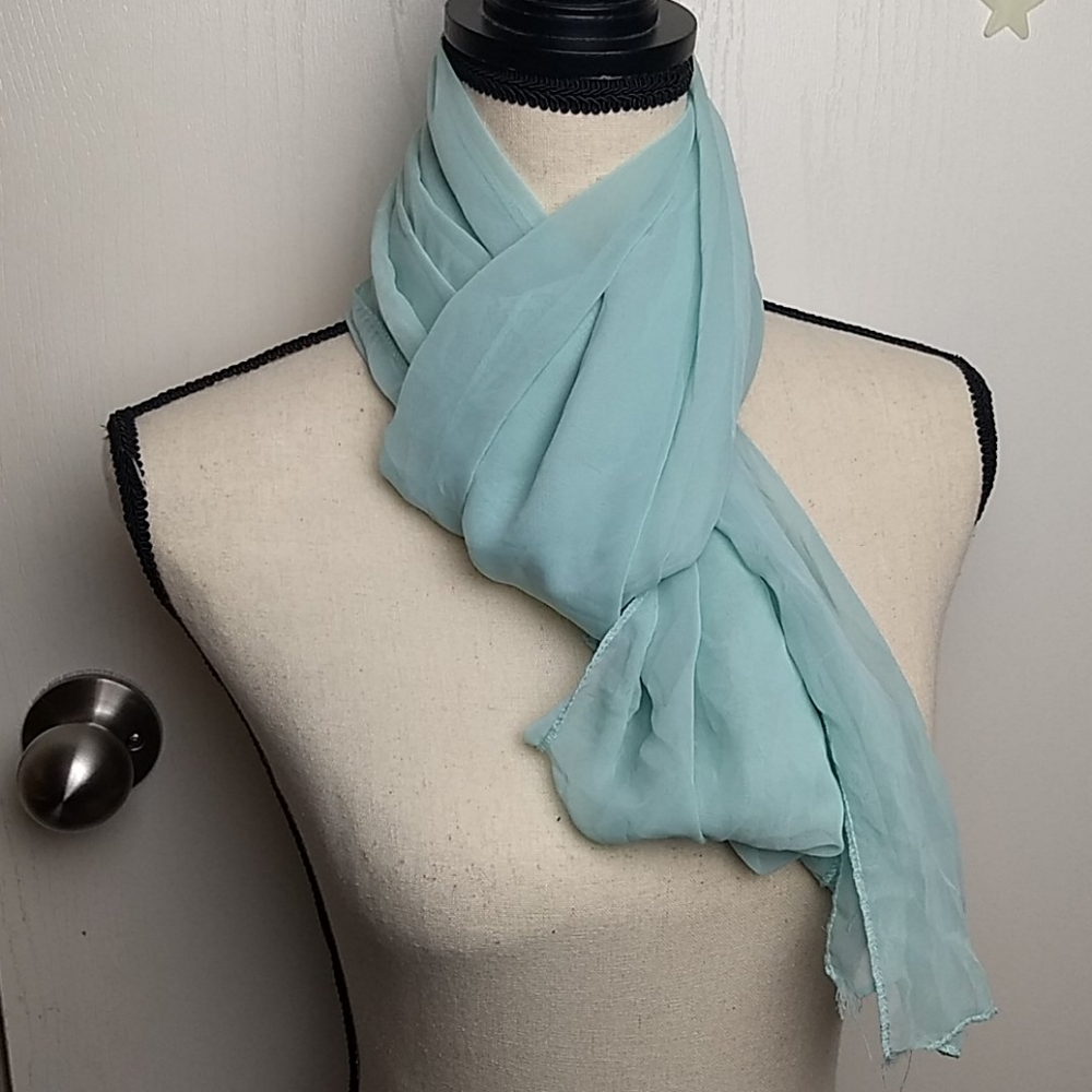 Baby Blue Sheer Scarf - Gem